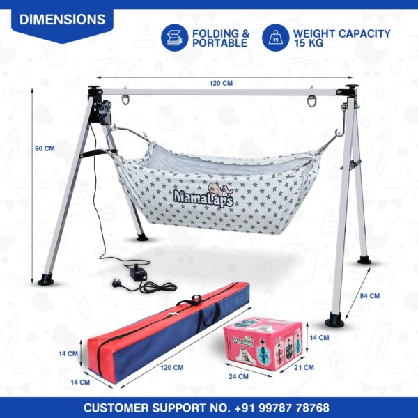 Baby Wings Standard Automatic Baby Cradle | Swings | Ghodiya | Crib ...